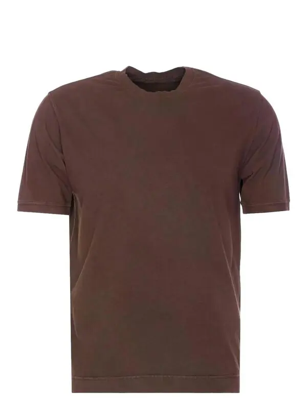 CIRCOLO 1901 Crew-neck Short-sleeve T-shirt - Brown