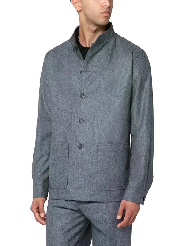Tagliatore Single-breasted Patch-pocket Jacket - Grey