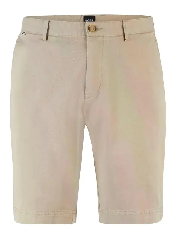 Hugo Boss Cotton-blend Gabardine Shorts - Neutrals