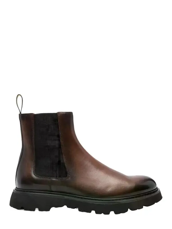 DOUCAL'S 40mm Elastic-panel Leather Chelsea Boots - Brown