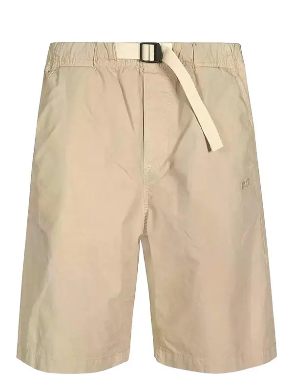 MSGM Belted Cotton Shorts - Neutrals