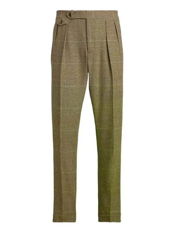 Polo Ralph Lauren Pleated Check Trousers - Brown