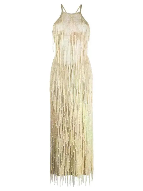 Cult Gaia Zion Knitted Dress - Gold