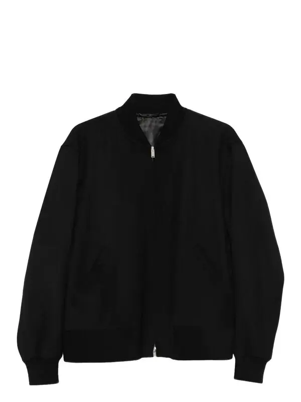 LARDINI Zip-front Bomber Jacket - Black