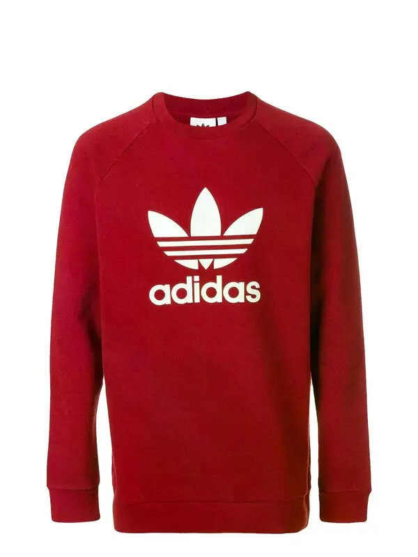 Adidas Trefoil Crew-neck Sweatshirt - Red