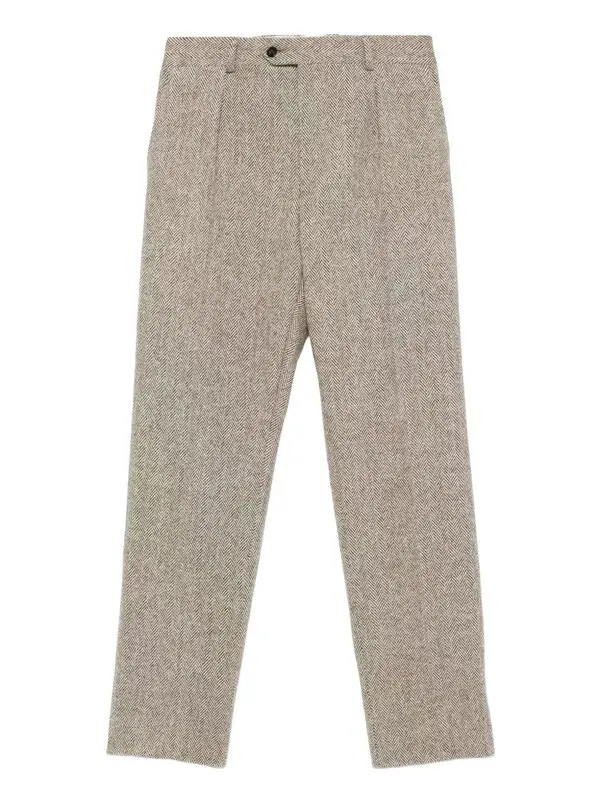 FURSAC Virgin Wool Straight-leg Trousers - Brown