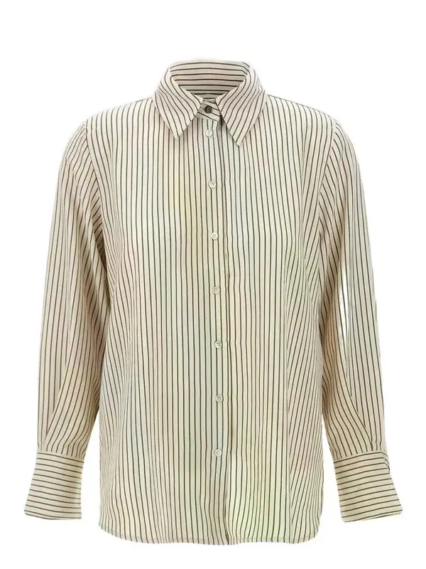 Marella Striped Long-sleeve Shirt - Neutrals