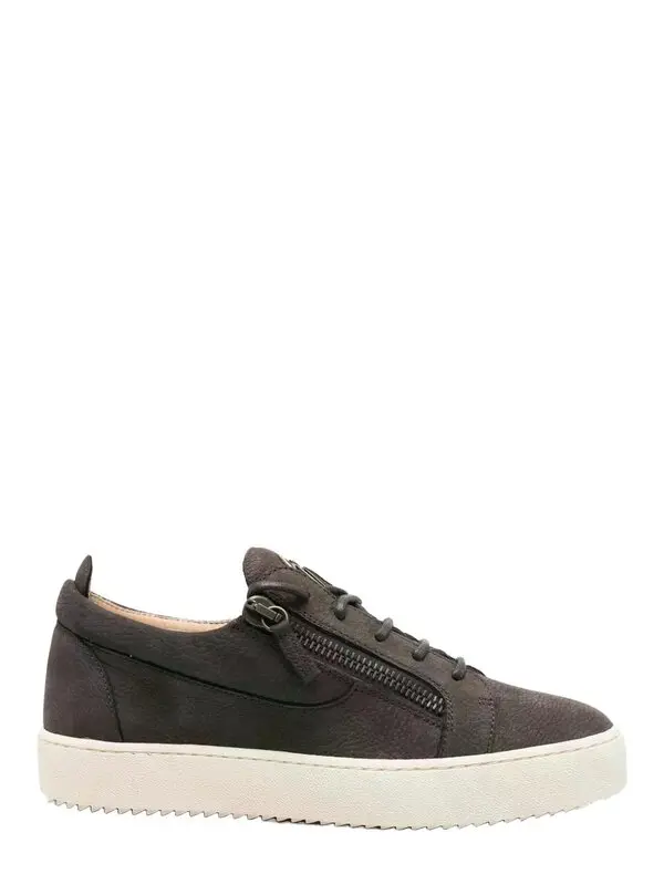 GIUSEPPE ZANOTTI Lace-up Low-top Sneakers - Brown