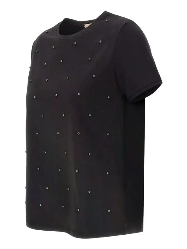 KAOS Crystal-embellished Crew-neck T-shirt - Black