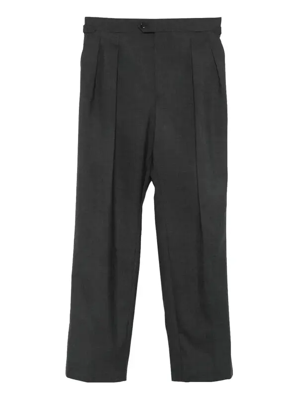 FURSAC Pleated Straight Trousers - Grey