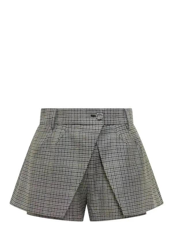 DES_PHEMMES Houndstooth Tailored Skort - Brown