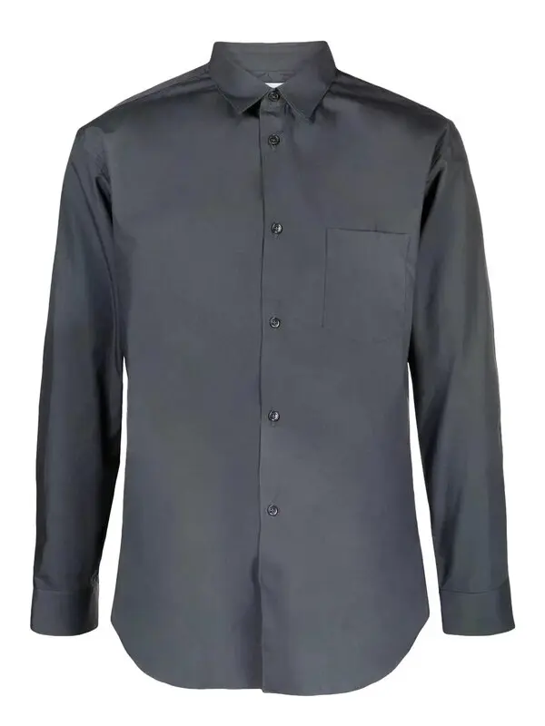 Comme Des Garçons Pointed Collar Cotton Shirt - Grey