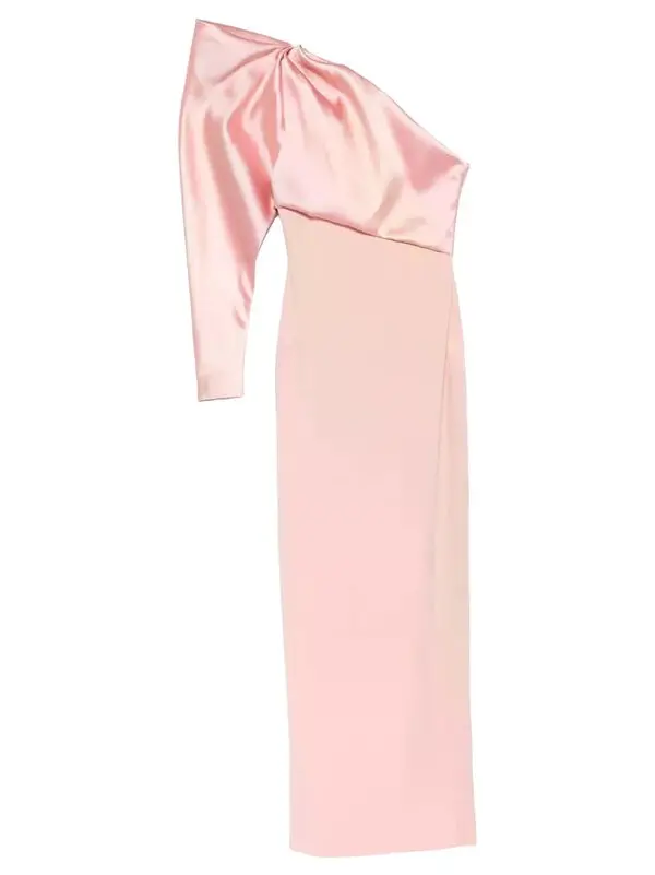 Solace London Panel Sleeve Maxi Dress - Pink