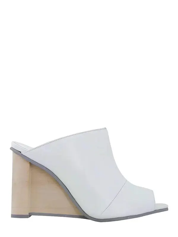 STUDIO CHOFAKIAN Wedge Mules - White