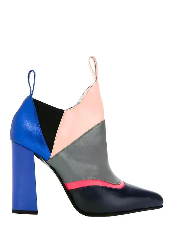 STUDIO CHOFAKIAN Color Blocked Ankle Boots - Multicolour
