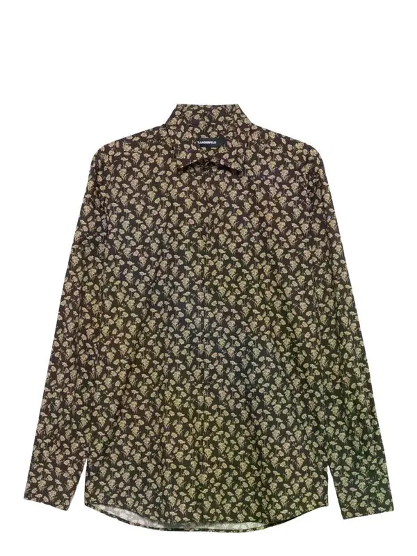 Karl Lagerfeld Floral-print Shirt - Brown