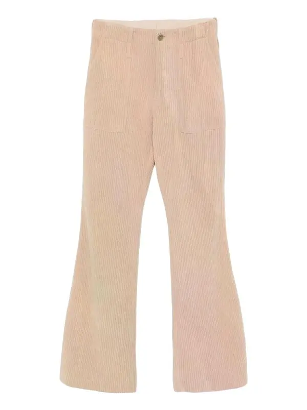 MAISON JEJIA Ribbed Flared Trousers - Neutrals
