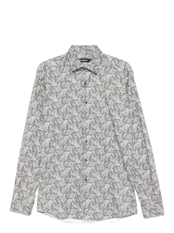 Karl Lagerfeld Floral-print Shirt - Grey