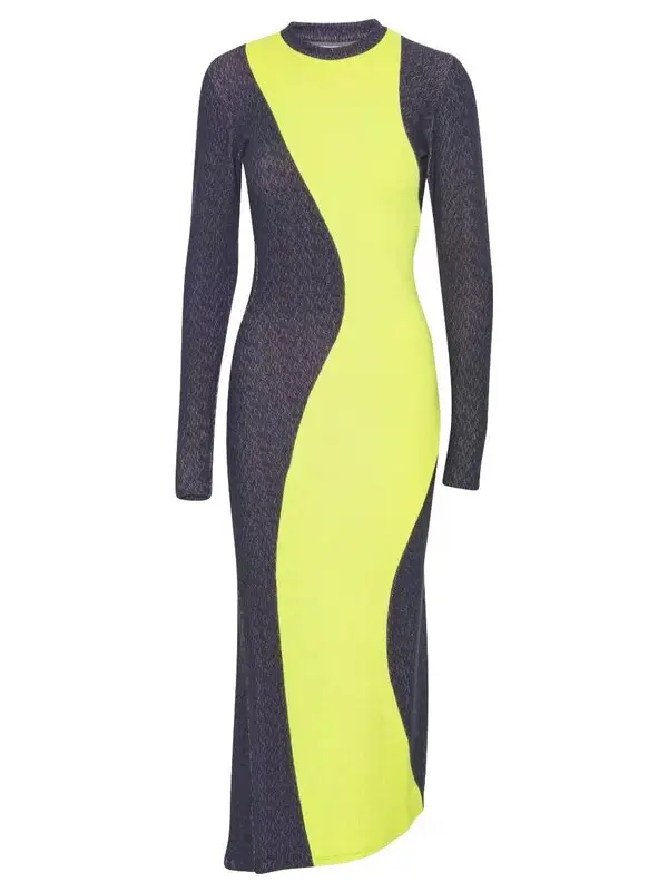 Henrik Vibskov Colour-block Midi Dress - Grey