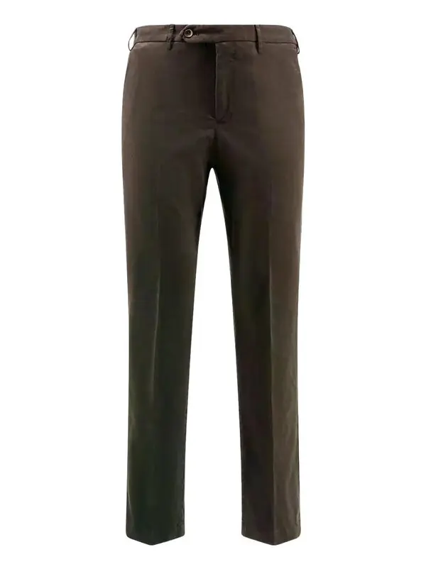 PT TORINO Pleated Straight-leg Trousers - Brown