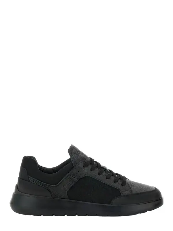 Boggi Milano Nimbus Leather Panel Sneakers - Black