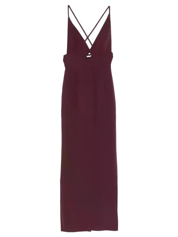 Solace London Cross-back Maxi Dress - Red