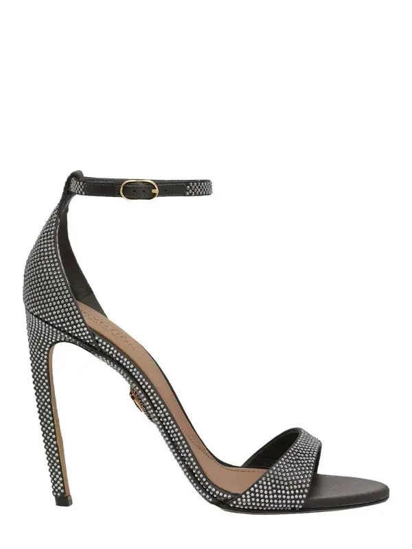 Dolce & Gabbana 105mm Rhinestone-embellished Ankle-strap Sandals - Silver