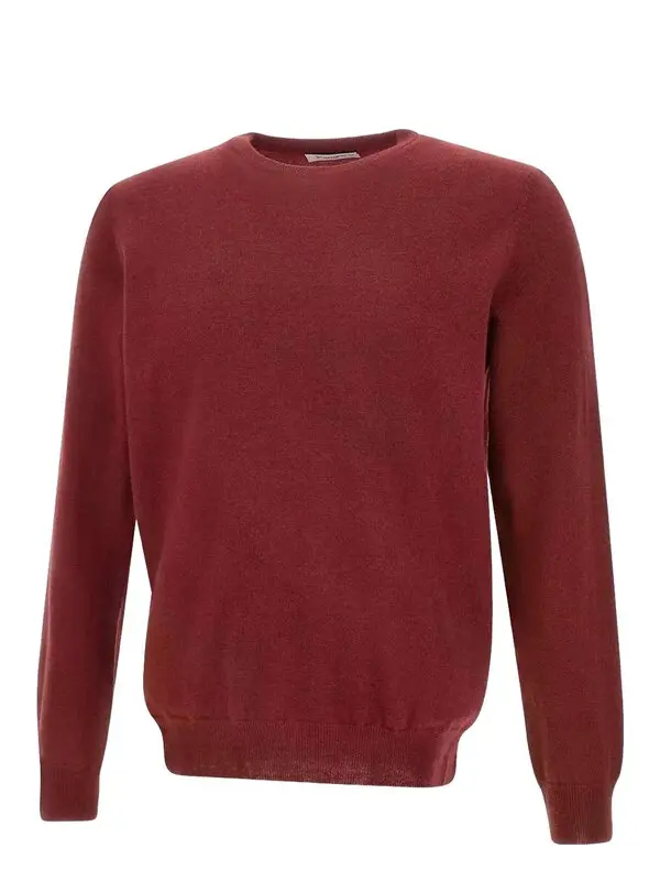 KANGRA Crew-neck Ribbed Sweater - Red