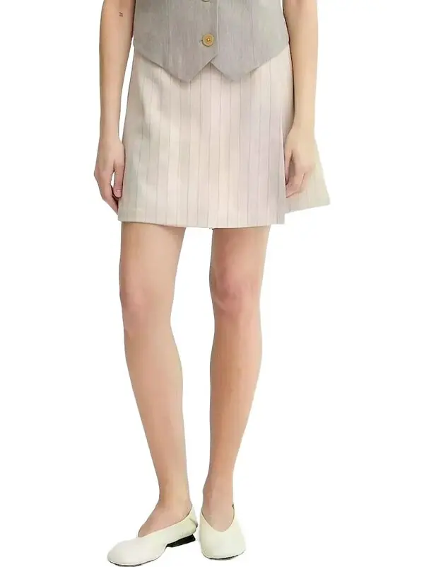 BRUUNS BAZAAR Pinstripe Tailored Shorts - Neutrals