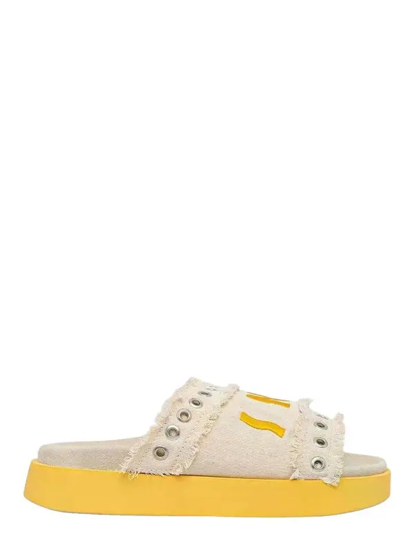 Inuikii Frayed-embellished Flat Sandals - Neutrals