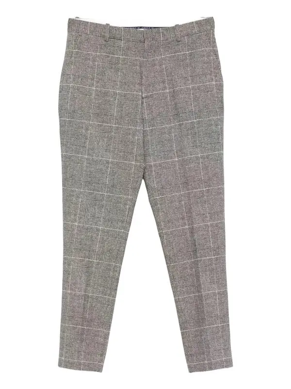 CIRCOLO 1901 Check-pattern Cotton-blend Trousers - Black