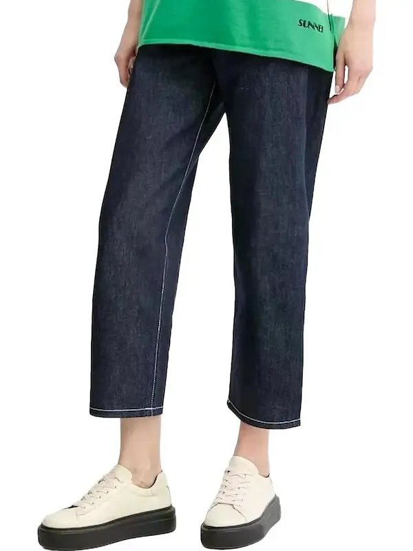Sunnei Contrast-stitch Jeans - Blue