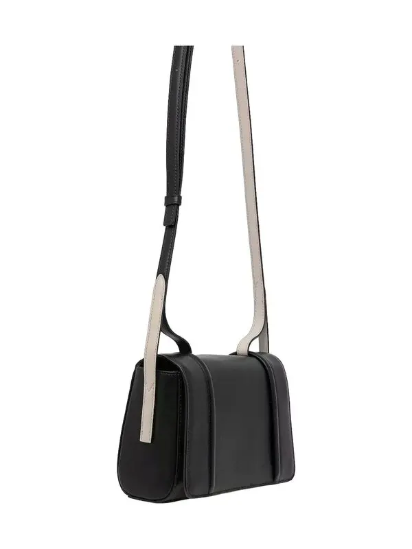 Furla Riva S Leather Flap Crossbody Bag - Black