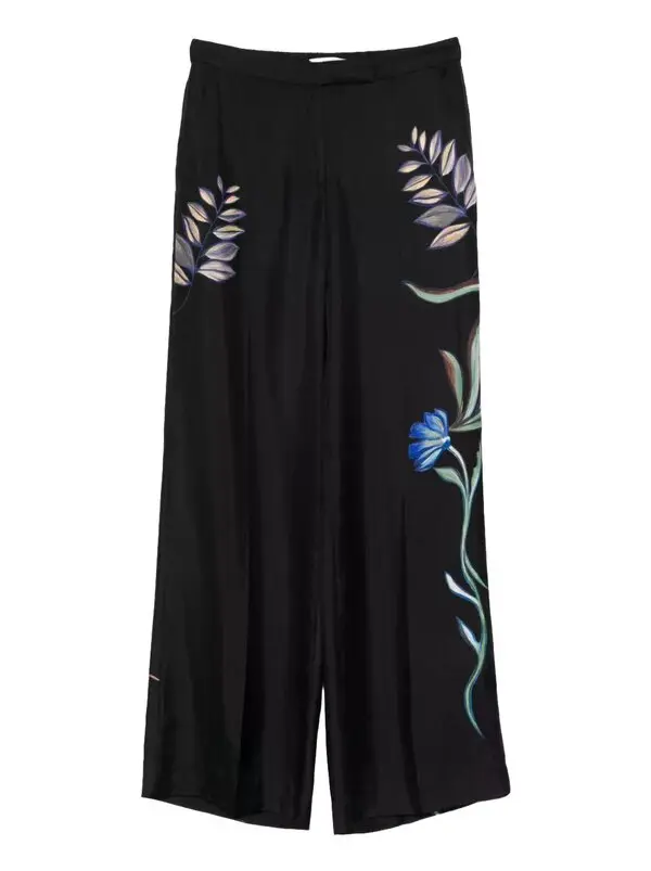 Dorothee Schumacher Floral-print Palazzo Pants - Black