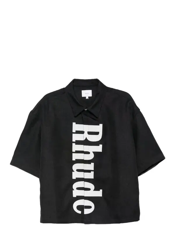 Rhude Logo-print Shirt - Black