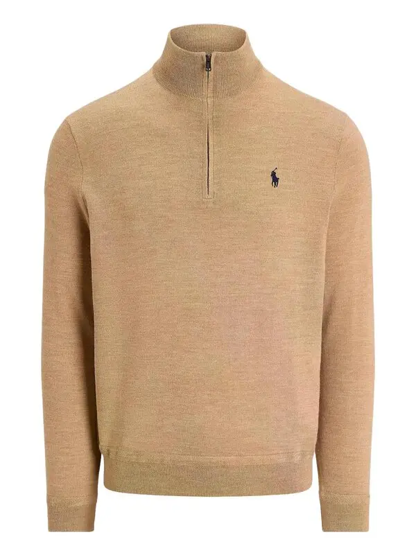 Ralph Lauren Mock-neck Half-zip Sweater - Neutrals