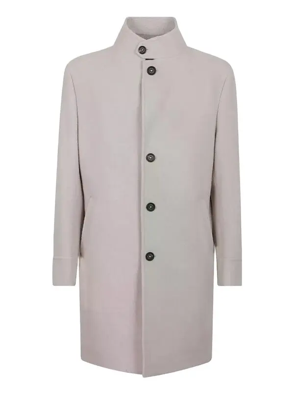 Eleventy Buttoned Coat - White