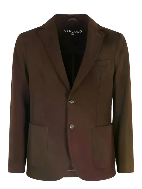 CIRCOLO 1901 Two-button Patch-pocket Blazer - Brown
