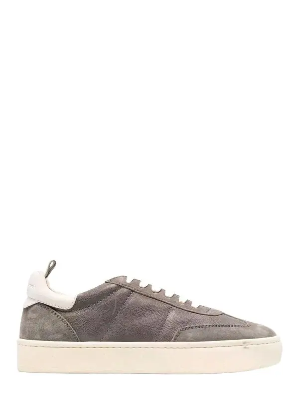 Officine Creative Combined Suede And Leather Sneakers - Grey