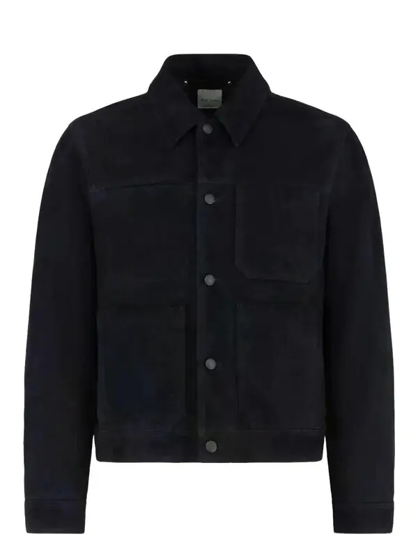 Paul Smith Button-fastening Suede Jacket - Blue