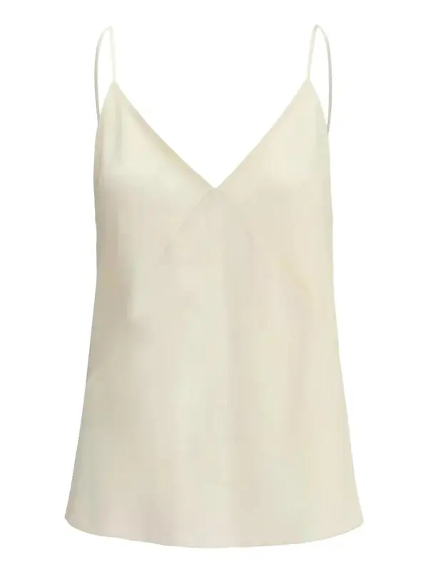 FORTE_FORTE Satin-paneled Top - White