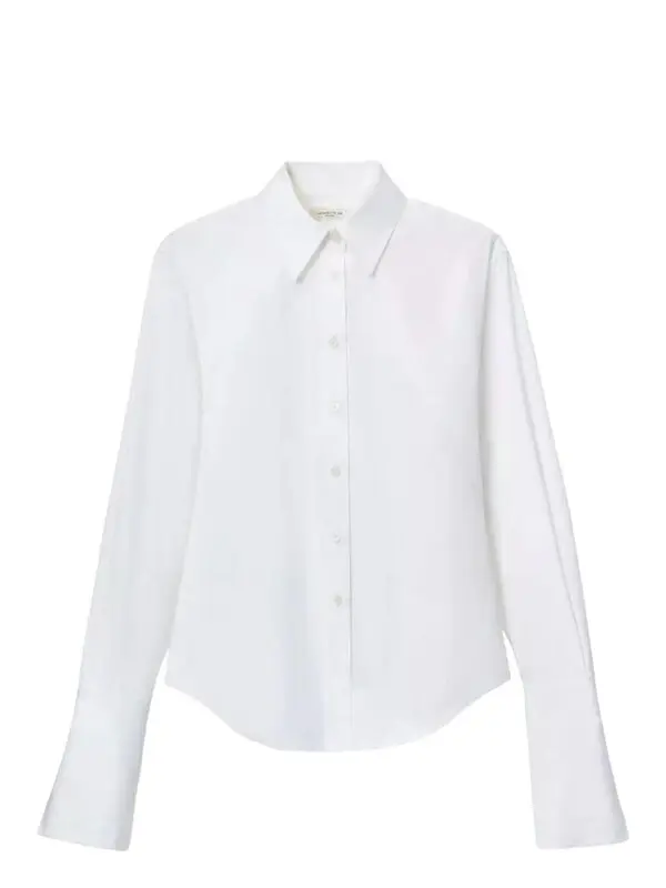 Lafayette 148 New York Curved Wide-cuff Shirt - White