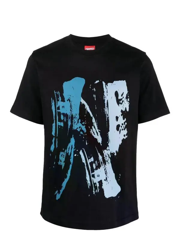 Camper Paint-print Short-sleeve T-shirt - Black