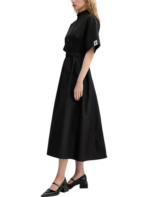 Bally Logo-patch Midi Shirt Dress - Black