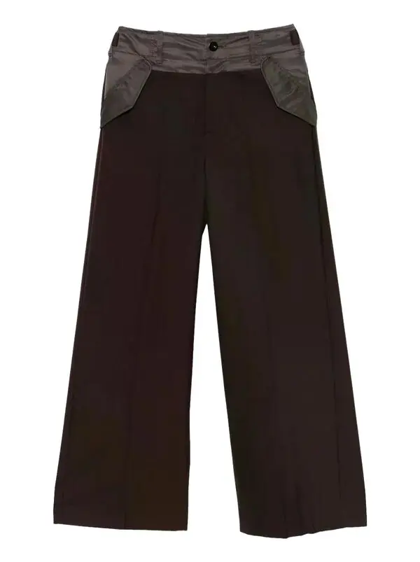 Sacai Paneled Trousers - Brown