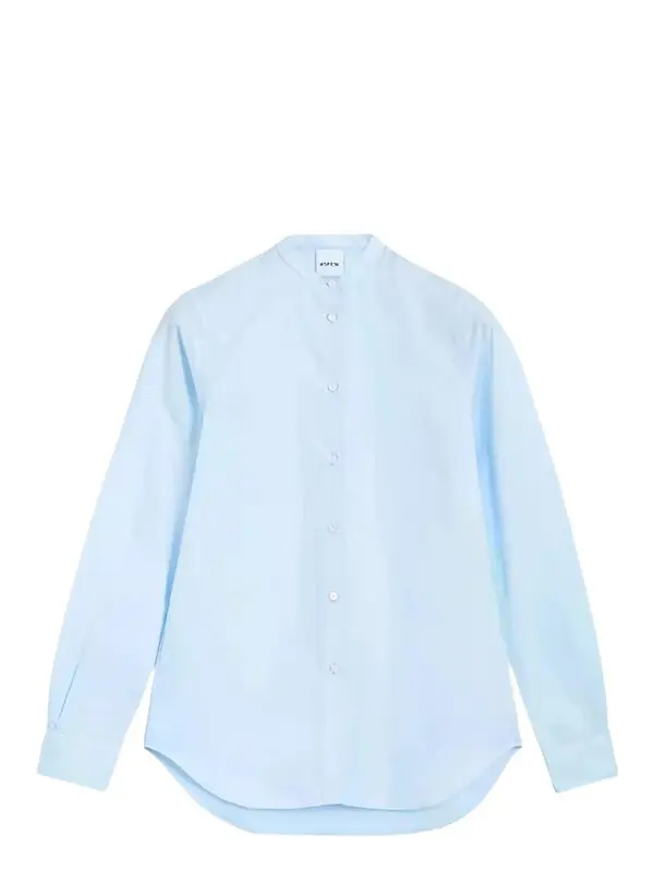 Aspesi Mandarin-collar Cotton Shirt - Blue