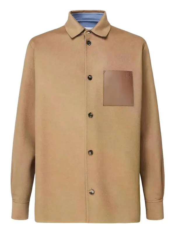 Loewe Patch-pocket Shirt Jacket - Brown
