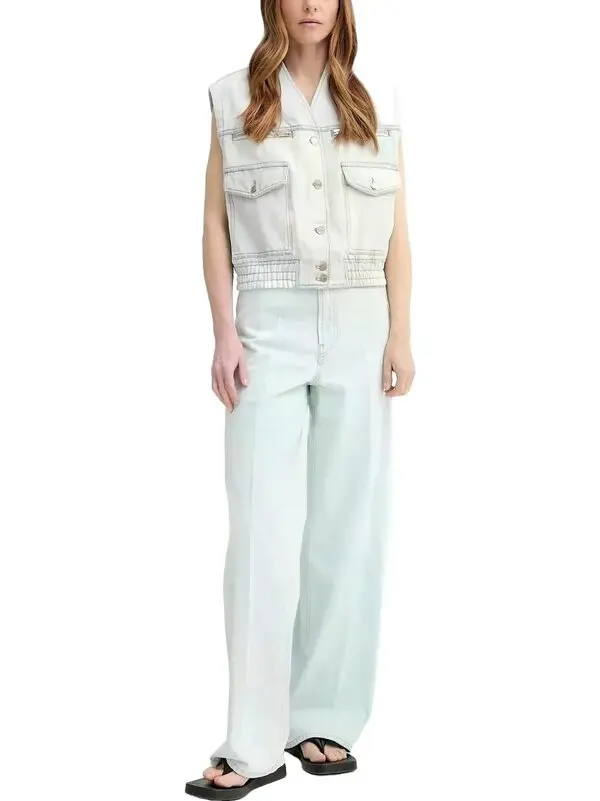 Bally Sleeveless Denim Jacket - Blue