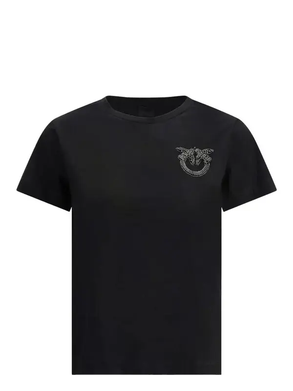 Pinko Crystal-embellished Logo T-shirt - Black