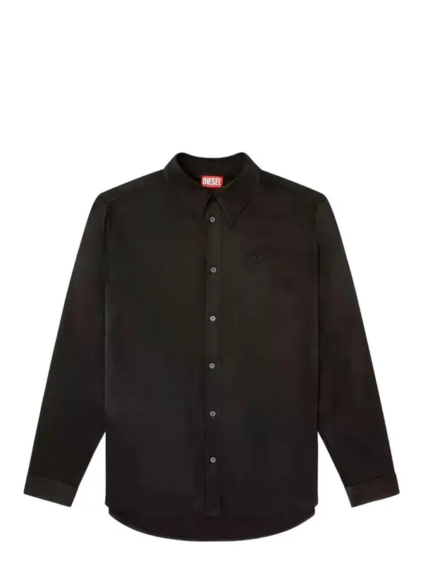 DIESEL® S-simply-ajfu Logo-detail Shirt - Black